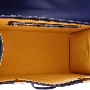 Goyard Saigon Top Handle Bag Coated Canvas With Leather Mm - Blue
