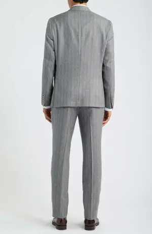 JACK VICTOR Irving Chalk Stripe Wool Suit