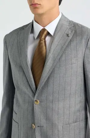 JACK VICTOR Irving Chalk Stripe Wool Suit