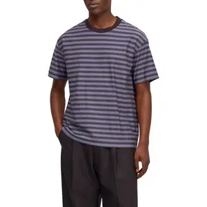 Nn07 Lionel Striped Organic Cotton T-shirt - Blue Stripe