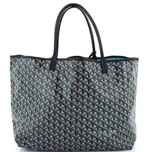Goyard Saint Louis Tote Claire Voie Coated Canvas Gm - Blue