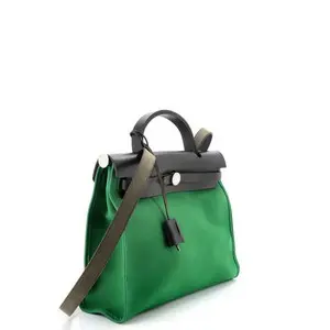 Hermès Herbag Zip Leather And Toile 31