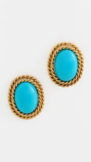 KENNETH JAY LANE Oval Center Earrings