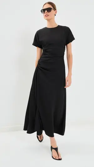 Simkhai Marabella Draped Midi Dress
