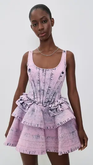 AKNVAS Kaitlyn Denim Fit And Flare Dress