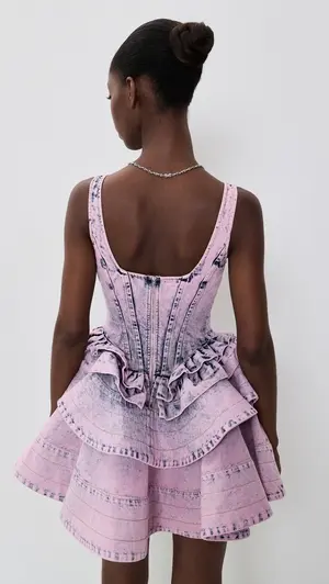 AKNVAS Kaitlyn Denim Fit And Flare Dress