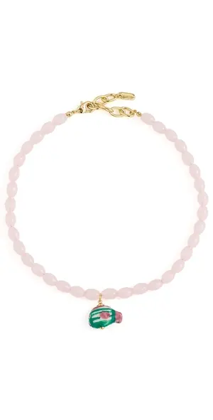 LOGAN TAY Beaded Carnival Fish Necklace - Pink