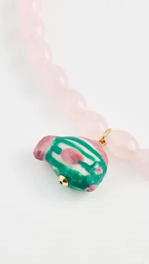 LOGAN TAY Beaded Carnival Fish Necklace