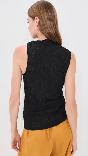 Proenza Schouler White Label Circe Stretch Lace Mock Neck Top