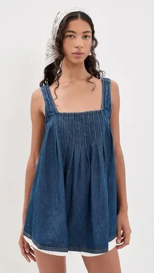 Free People Katie Denim Tunic