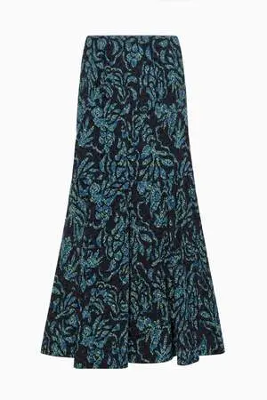 Ulla Johnson Clarisse Trumpet Midi Skirt In Floral Print