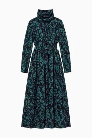 Ulla Johnson Cotton Poplin Dress With Cowl Neck And Belted Waist