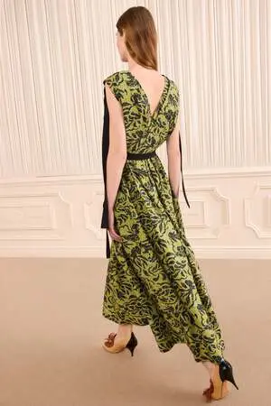 Ulla Johnson Karina Cotton Bow Dress With Floral Print