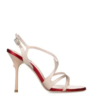 ROGER VIVIER Satin Rose Sandals 85