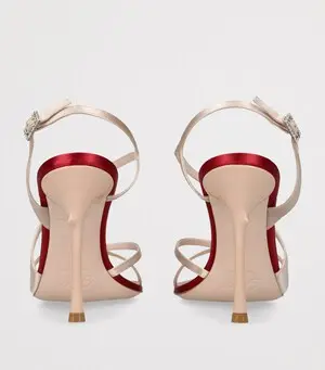 ROGER VIVIER Satin Rose Sandals 85