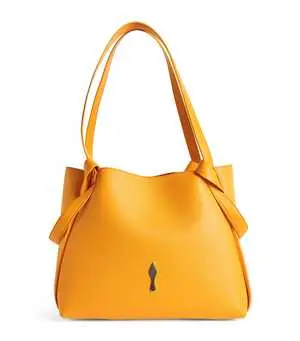 CHRISTIAN LOUBOUTIN Bettina Small Leather Tote Bag - Orange