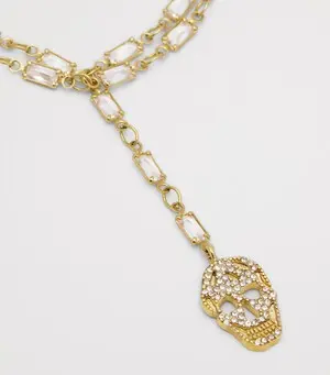 Alexander McQueen Pavé Skull Chain Bracelet
