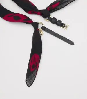 Alexander McQueen Silk Skull Scarf Bracelet