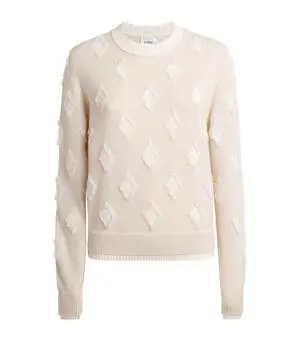 BARRIE Cashmere Argyle Sweater - Beige