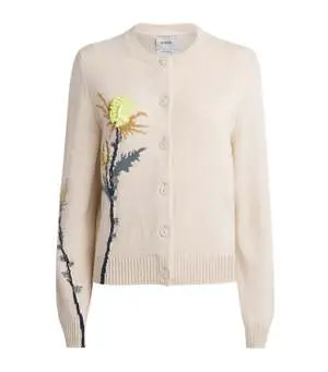 BARRIE Cashmere Thistle Cardigan - Beige