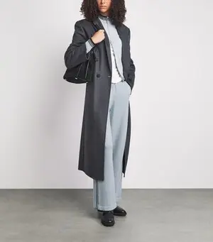 BARRIE Mottled Cashmere Wide-leg Trousers