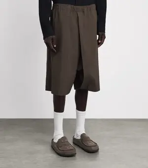 Issey Miyake Wide-leg Chino Shorts