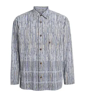 Issey Miyake Cotton Curviness Shirt - Blue
