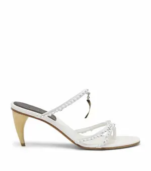 Alexander McQueen Beaded Rosa Heeled Sandals 70