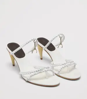 Alexander McQueen Beaded Rosa Heeled Sandals 70