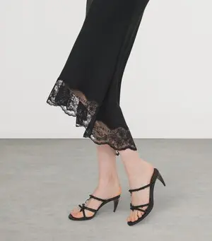 Alexander McQueen Beaded Rosa Heeled Sandals 70