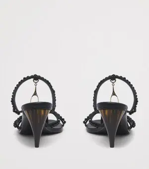 Alexander McQueen Beaded Rosa Heeled Sandals 70