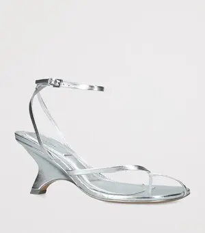 Simkhai Metallic Leather Kelsey Heeled Sandals 75