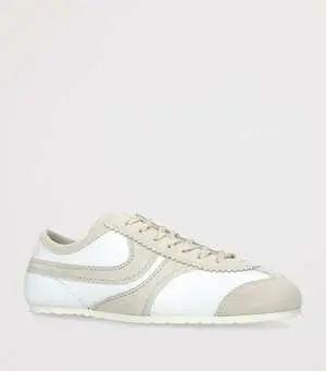 Dries Van Noten Dustin Lace-up Leather And Suede Sneakers - White