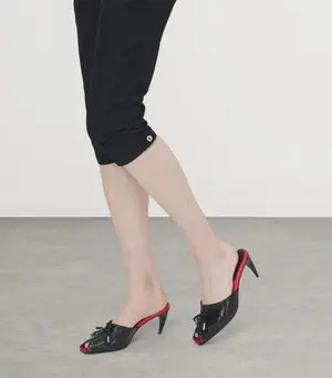Alexander McQueen Leather Lexie Heeled Mules 70