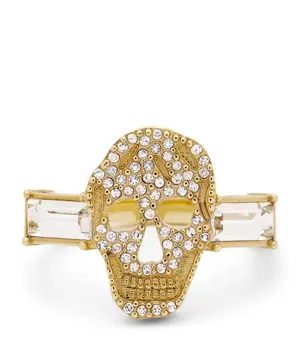Alexander McQueen Pavé Skull Ring