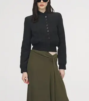 Alexander McQueen Silk Bomber Jacket