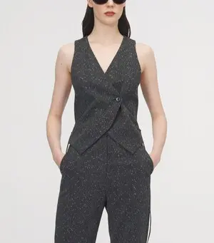 Alexander McQueen Wool Pinstripe Corset Waistcoat