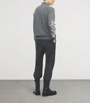 Alexander McQueen Wool Embroidered Polo Jumper