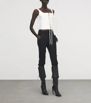 Alexander McQueen Fil Coupé Floral Corset Top