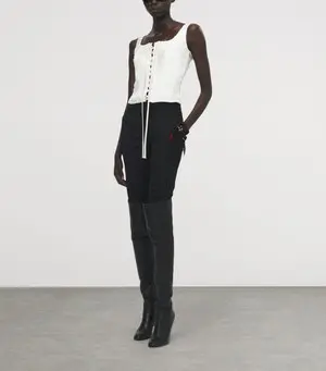 Alexander McQueen Fil Coupé Floral Corset Top