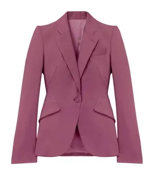 Alexander McQueen Wool Single-breasted Jacket - Purple
