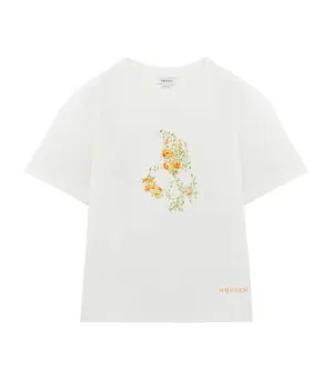 Alexander McQueen Cotton Floral Skull T-shirt