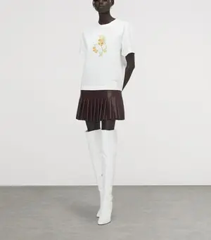 Alexander McQueen Cotton Floral Skull T-shirt