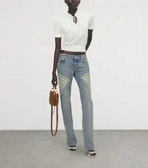 Alexander McQueen Pointelle Knit Top