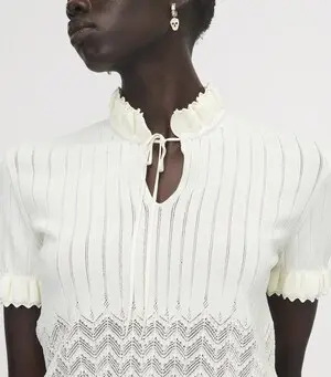 Alexander McQueen Pointelle Knit Top