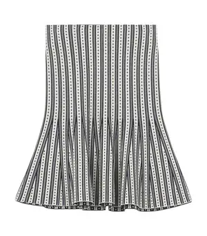 Alexander McQueen Knit Striped Mini Skirt