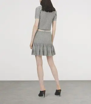 Alexander McQueen Knit Striped Mini Skirt