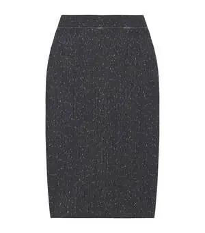 Alexander McQueen Pinstripe Pencil Midi Skirt