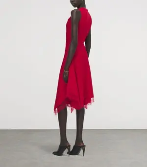 Alexander McQueen Lace-hem Sleeveless Midi Dress