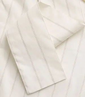 ST. AGNI Pinstripe Tie-detail Top